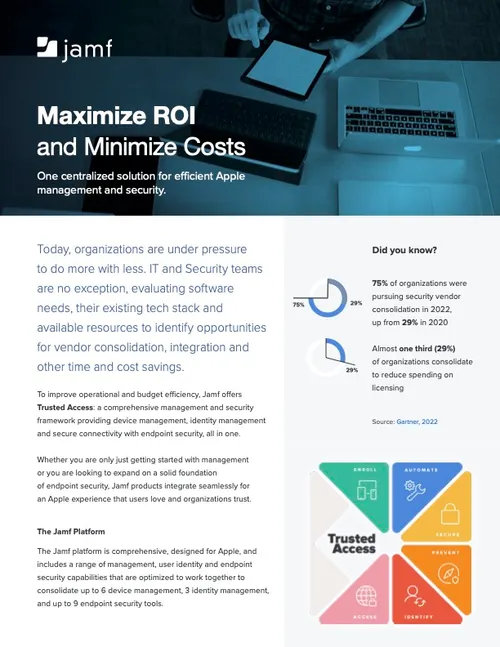 Maximize ROI and minimize costs with Jamf