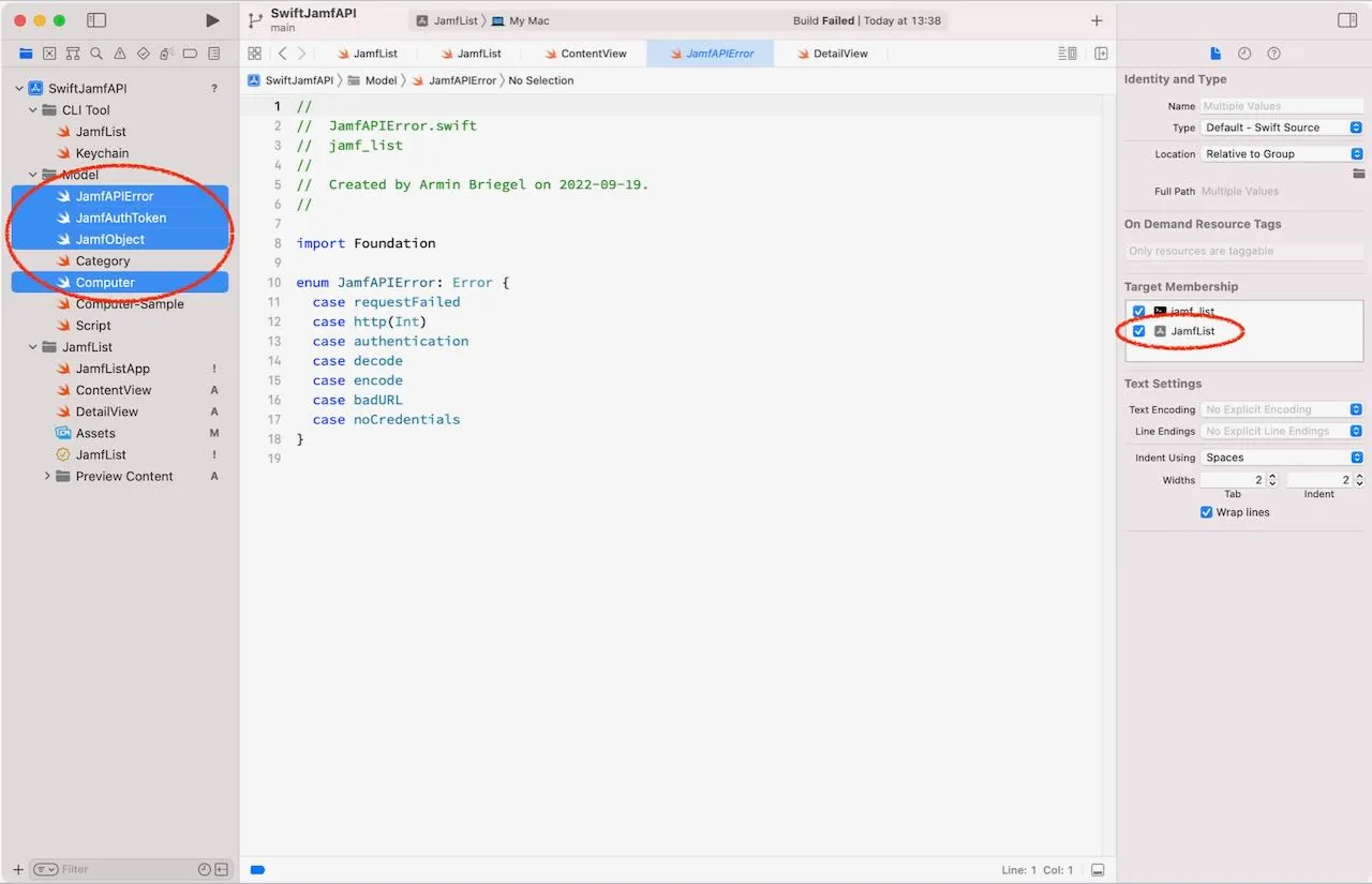 Jamf Pro API and Apple's Swift: Building the SwiftUI App
