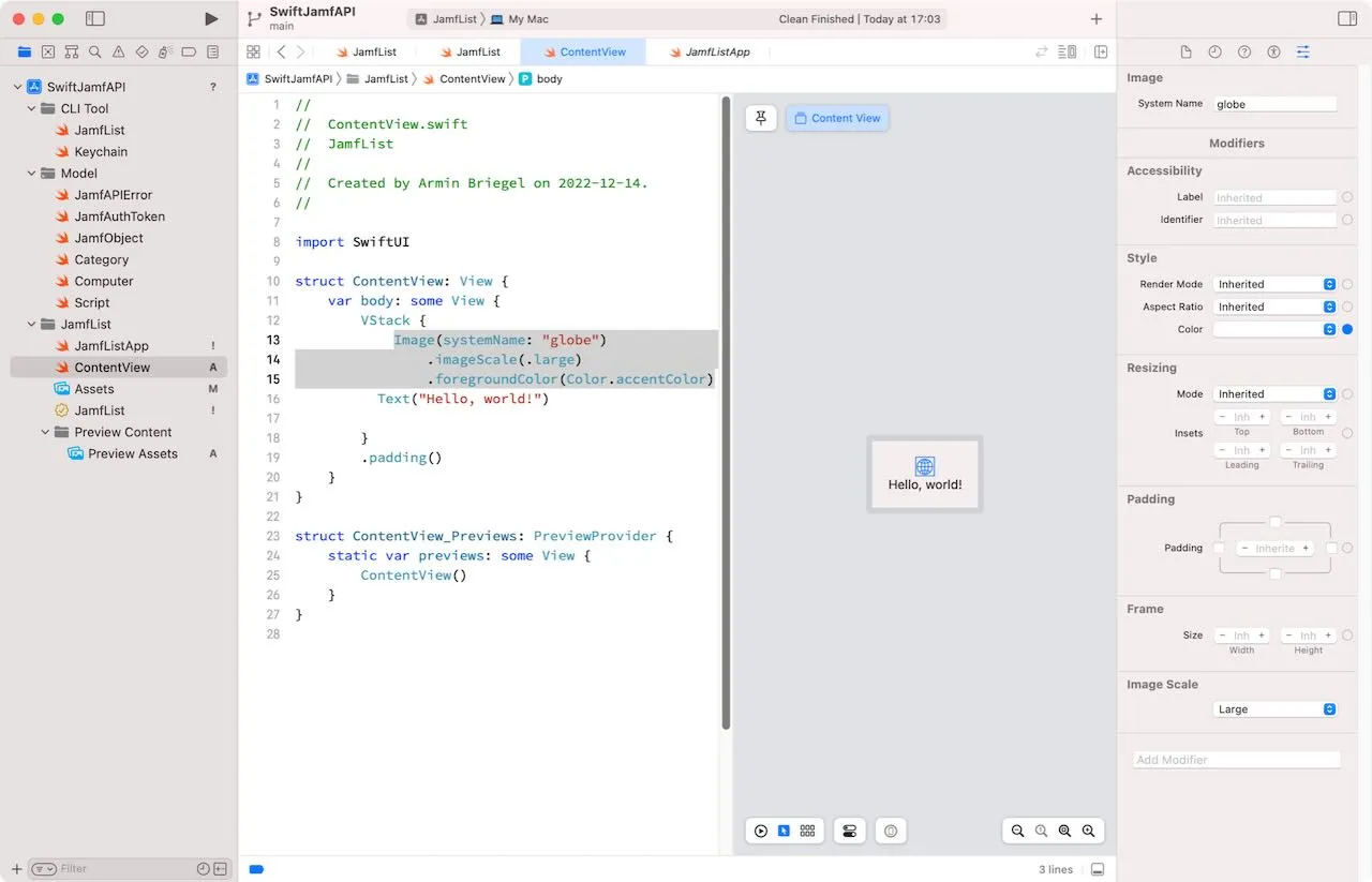 Jamf Pro API and Apple's Swift: Building the SwiftUI App