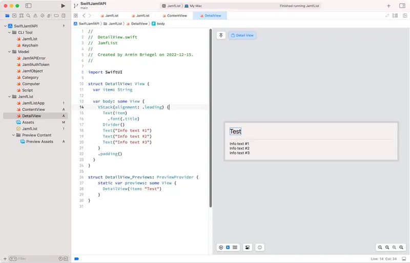 Jamf Pro API and Apple's Swift: Building the SwiftUI App
