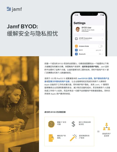Jamf BYOD: 缓解安全与隐私担忧