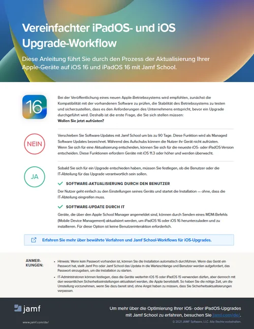 Vereinfachter iPadOS- und iOS-Upgrade-Workflow mit Jamf School | Jamf Vereinfachter iPadOS- und iOS-Upgrade-Workflow mit Jamf School | Jamf